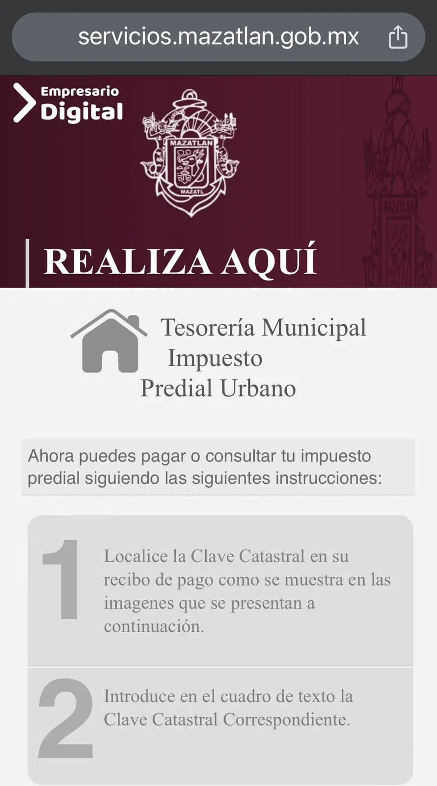 Cómo pagar en linea el pago del predial en Mazatlán | Tus Buenas Noticias